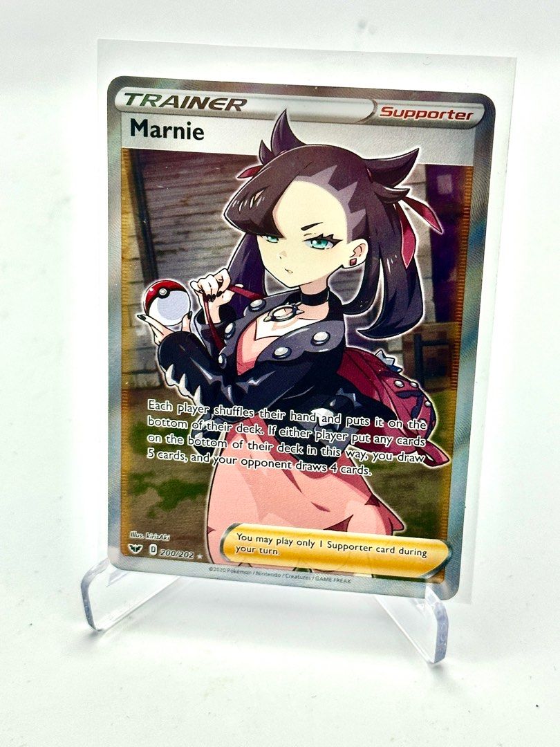 Pokemon TCG Marnie Full Art, Hobbies & Toys, Toys & Games on Carousell