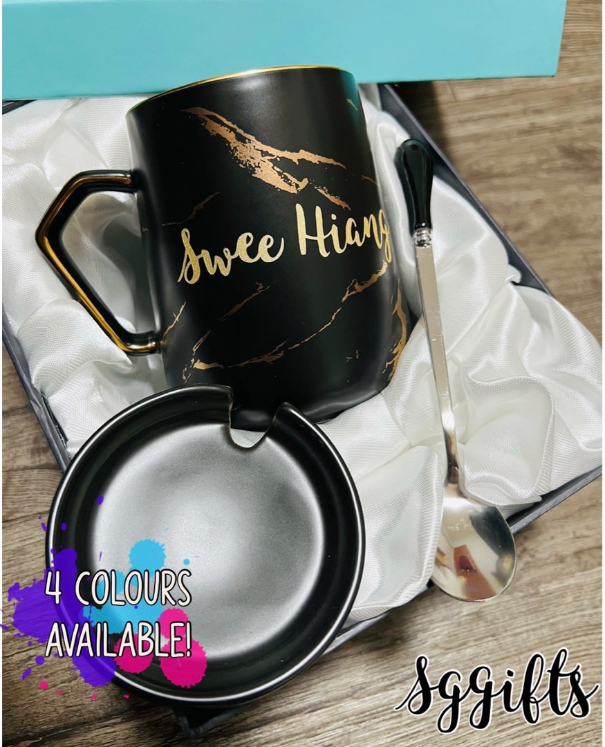 Premium Mug Set Gift Box with Name for Birthday Farewell Thank You Gift ...