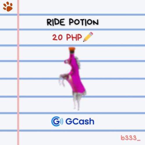 ROBLOX ADOPT ME RIDE POTION, Video Gaming, Gaming Accessories, In-Game ...
