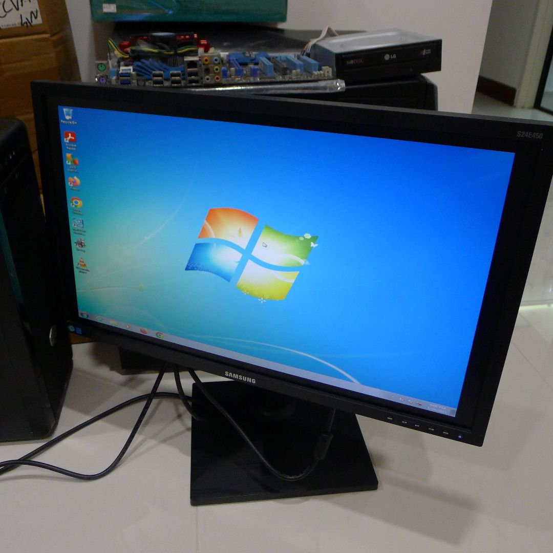 Samsung S24E450B FHD 24" monitor with VGA and DVI inputs tilt and ...