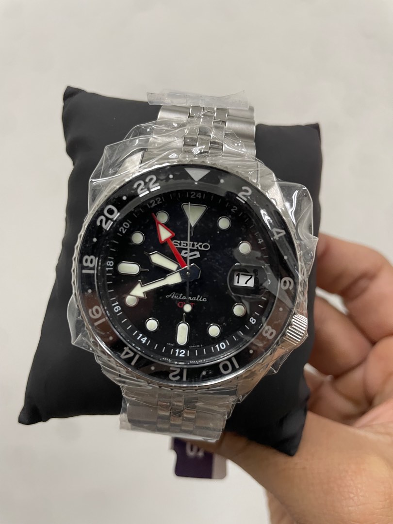 Seiko 5 GMT Black Dial SSK001K1 SSK001, Men's Fashion, Watches ...