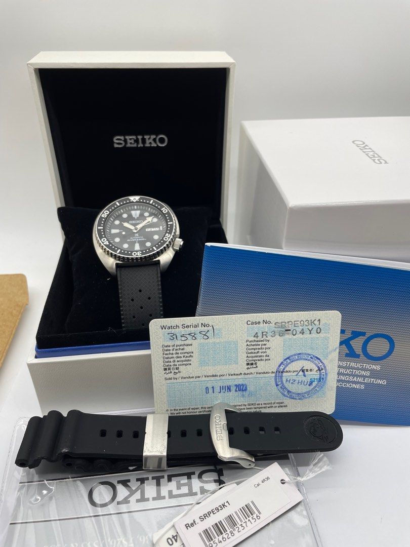Seiko Prospex SRPE93K1 Diver Turtle 44.3mm Automatic Watch, Men's Fashion, Watches & Accessories ...