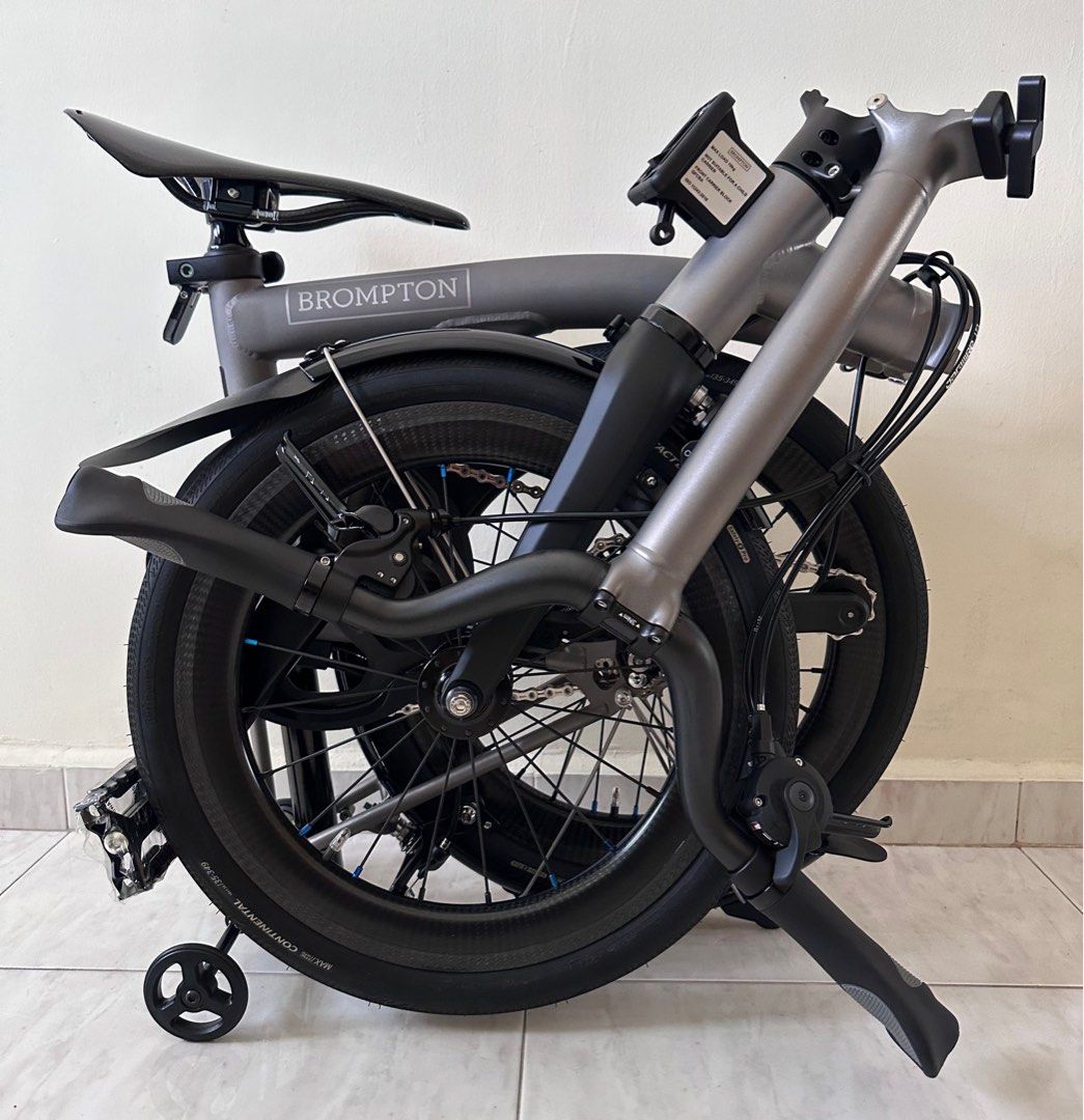 Selling modified Brompton t-line as shown, Sports Equipment, Bicycles & Parts, Bicycles on Carousell