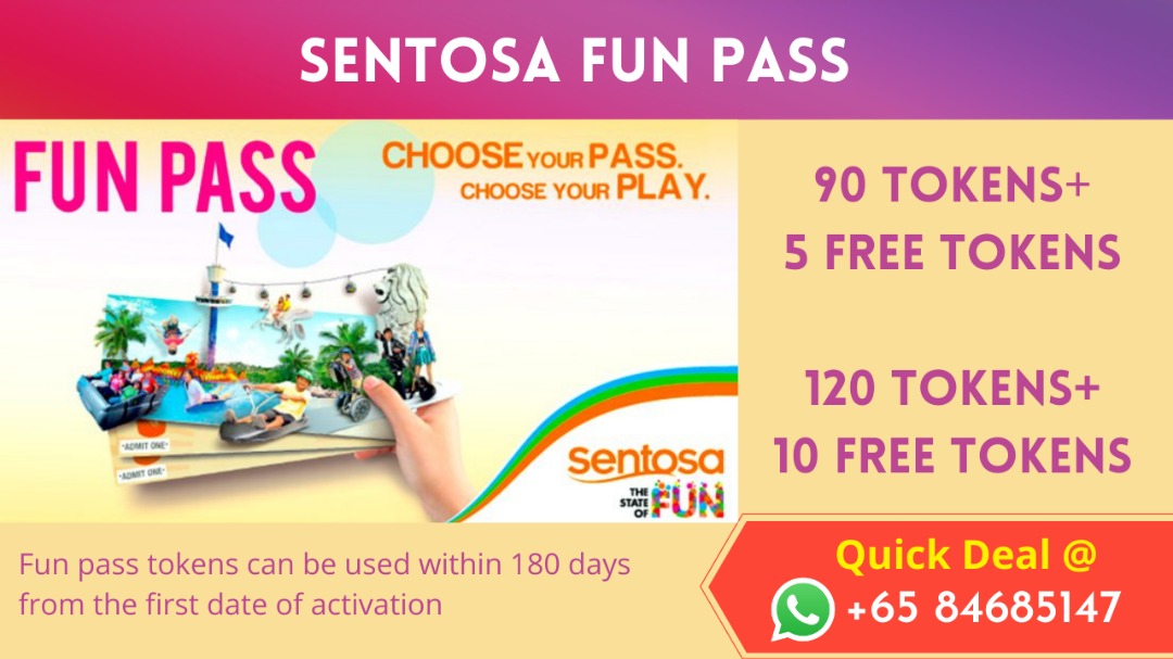 Sentosa FUN PASS - 60 Tokens | 90 Tokens | 120 Tokens, Tickets & Vouchers, Local Attractions ...