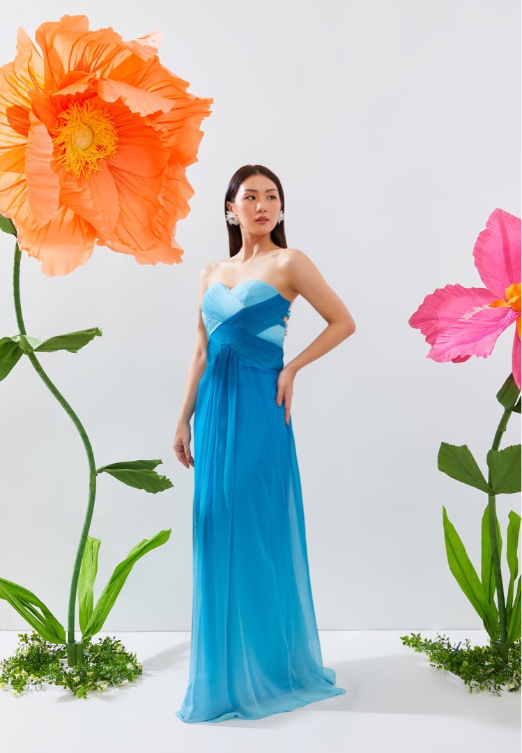 [sewa] dress prewed prom kondangan party backless turqoise biru | not ...