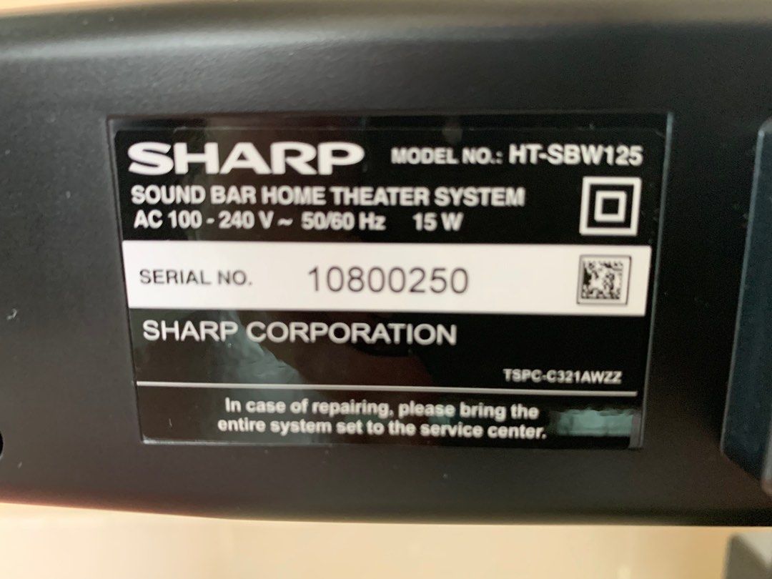 Sharp 2.1 Channels Soundbar with Wireless Subwoofer (June 2022), Audio ...