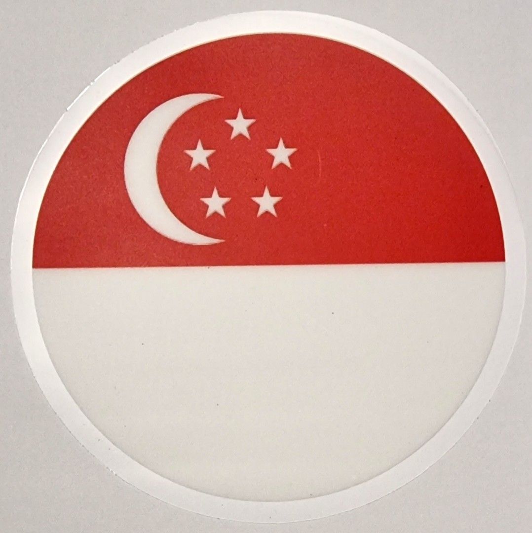 Singapore Flag Car Decal, Hobbies & Toys, Stationery & Craft, Art & Prints on Carousell