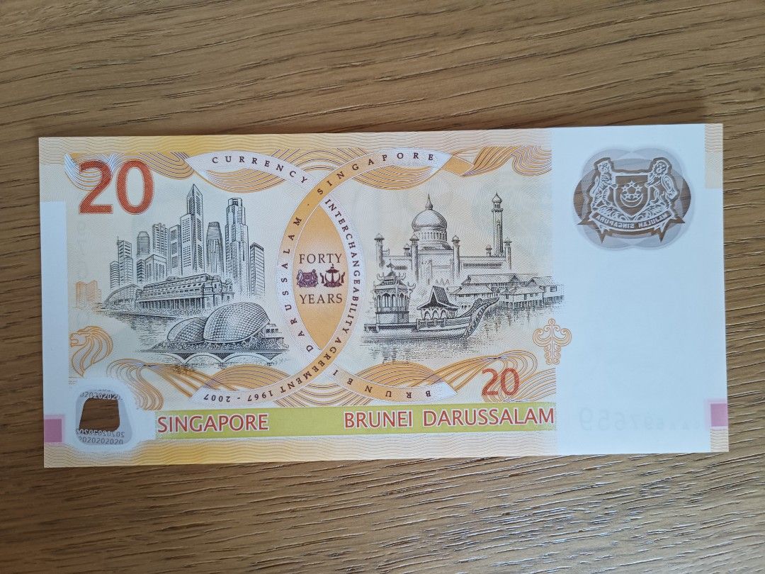 Singapore Commemorative Currency Note of $20, An UNC & VERY MINT Note ...
