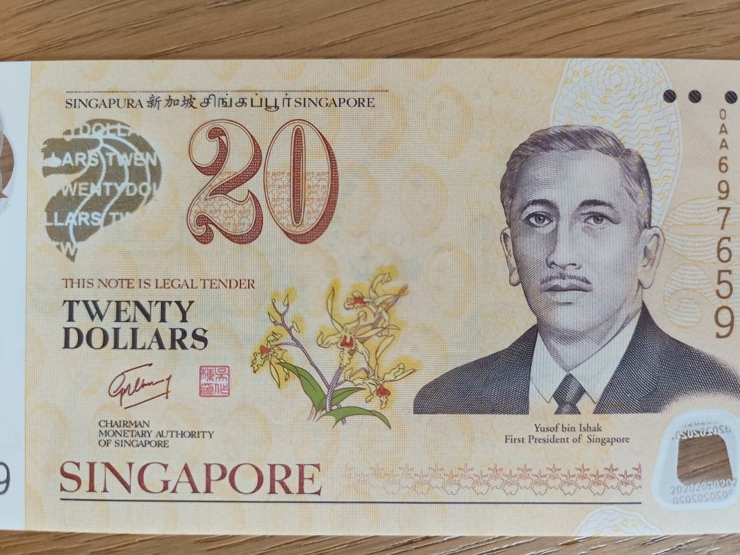 Singapore Commemorative Currency Note of $20, An UNC & VERY MINT Note ...