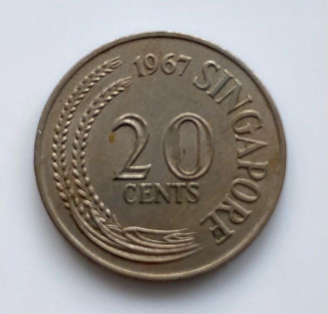 Singapore Old and Collectible Currency - 1967 Twenty Cent (20 Cent) Swordfish Coin, Hobbies ...