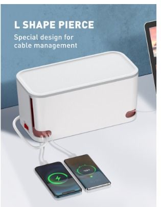 Smart Cable Management Power Strip Box 5 Outlets and 3 USB Port With ...