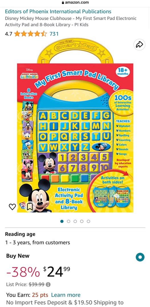 Smart Pad: Disney Junior Mickey. Educational pad, Hobbies & Toys, Toys ...