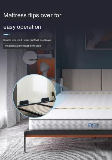 Solid wood reinforced invisible bed wardrobe integrated wall bed space ...