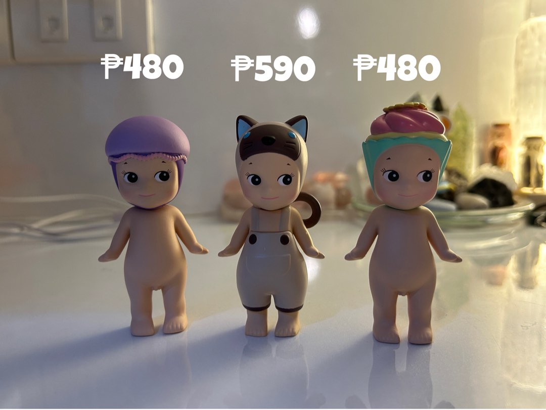 sonny angel jellyfish, siamese cat, and cupcake on Carousell