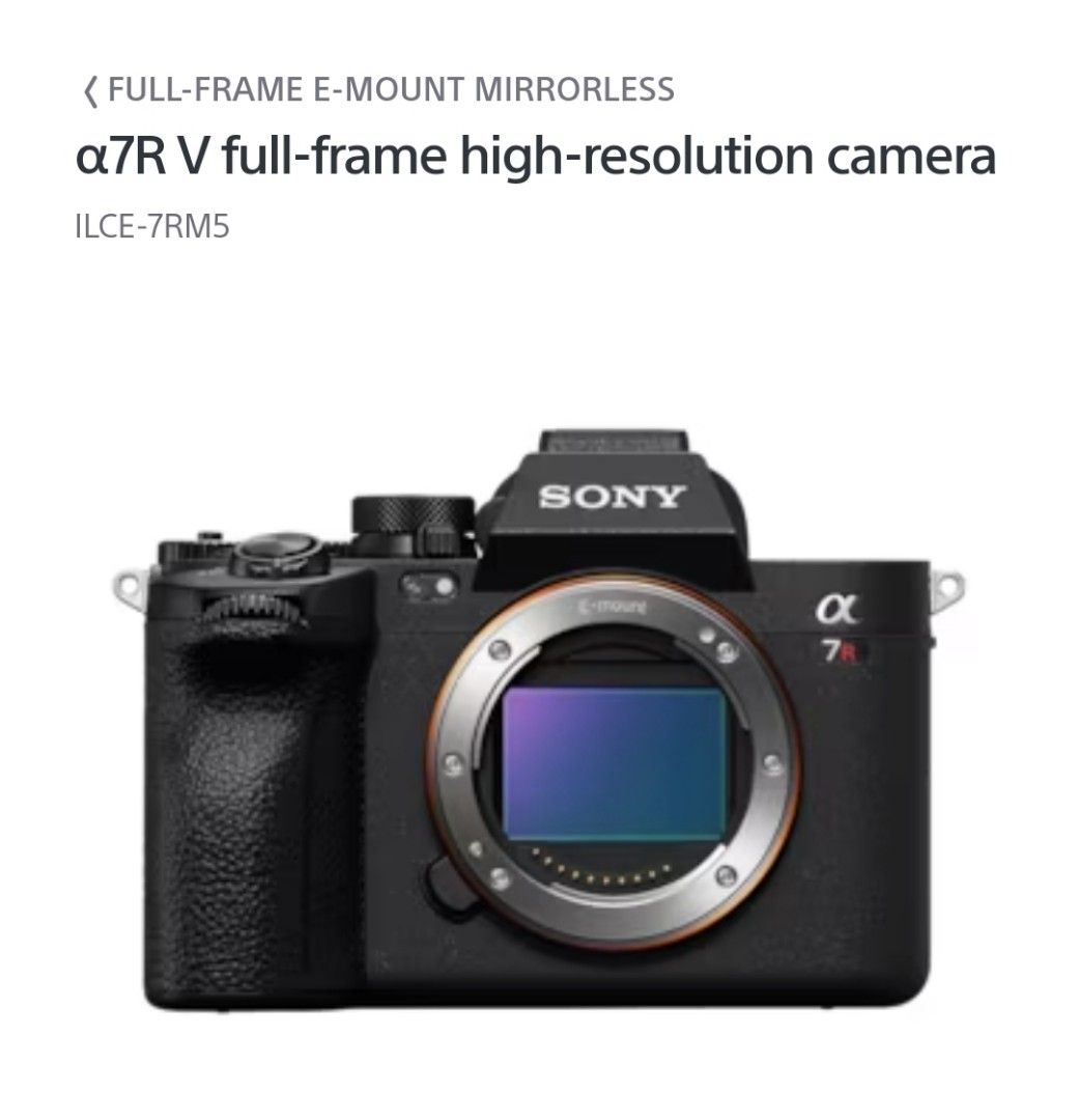 Sony A7RV A7R5 camera body (Singapore warranty), Photography, Cameras on Carousell