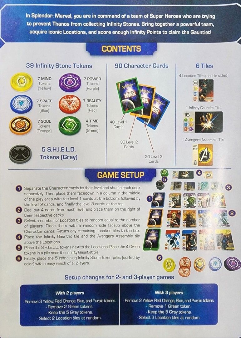 Splendor Marvel Board Game, Hobbies & Toys, Toys & Games on Carousell