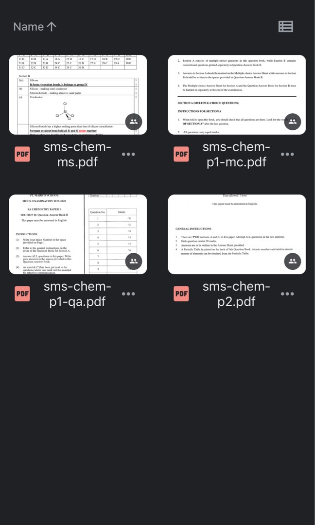 St. Marks Form 6 Chemistry Paper 1+ Paper 2+ Marking scheme ( 2019-2020 ...