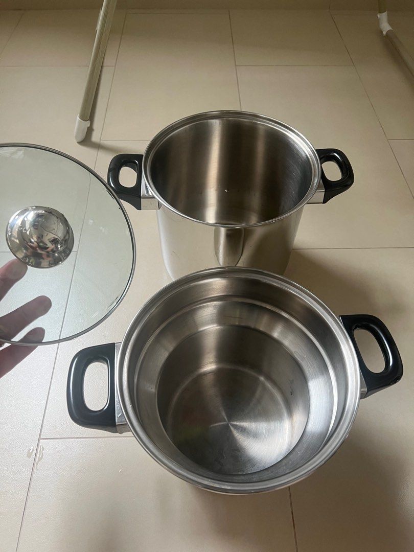 Stainless Steel Double boil Pot, Furniture & Home Living, Kitchenware ...