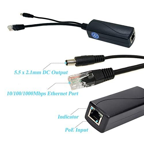 Gigabit PoE Splitter 12V 2A Output with IEEE 802.3af/at Standard ...