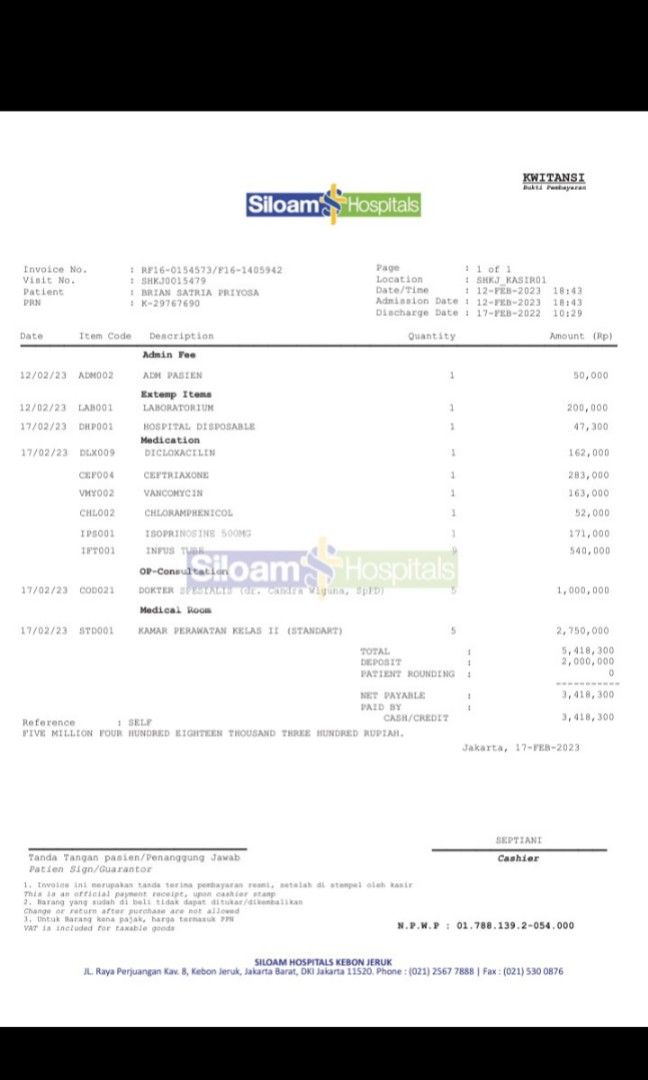 Surat keterangan rawat Inap, Barang Yang Dicari di Carousell