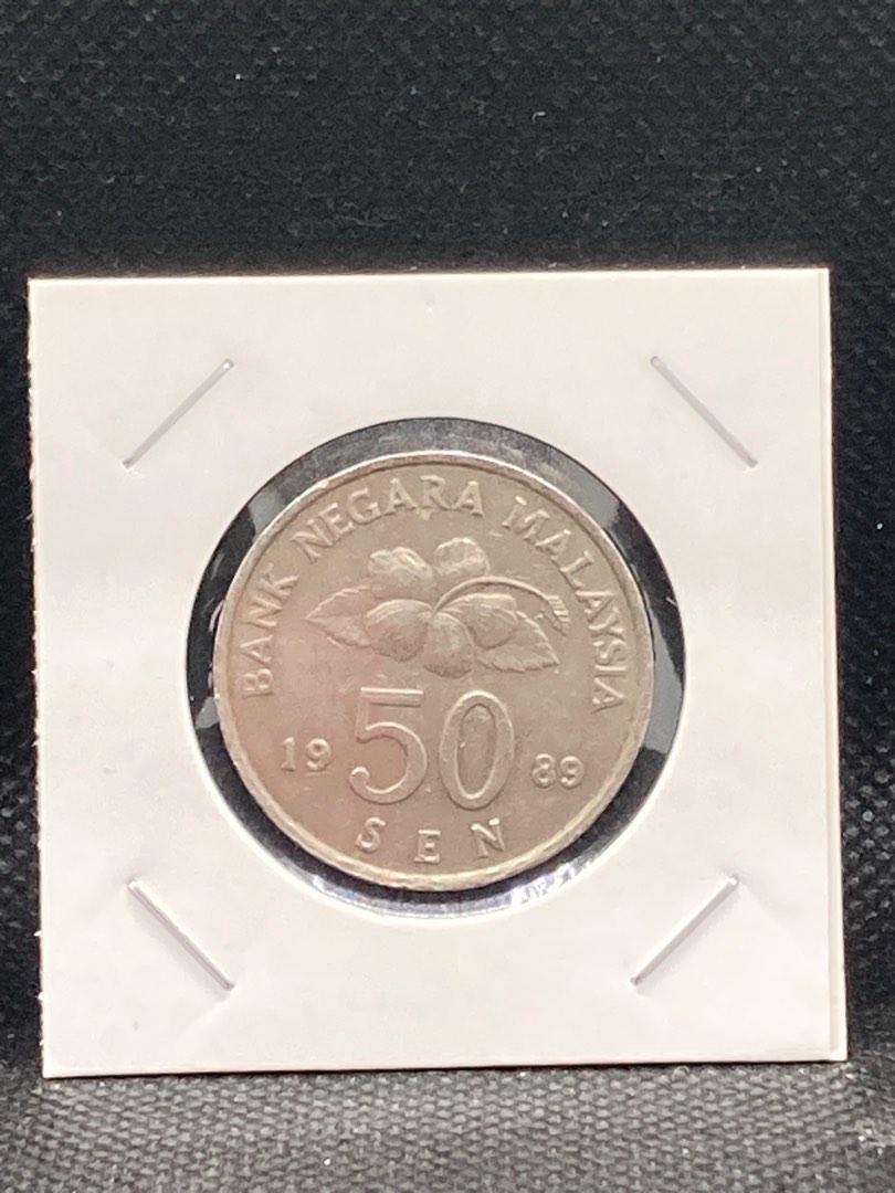 Syiling 50 Sen Bunga Raya Wau Tahun 1989, Hobbies & Toys, Collectibles ...