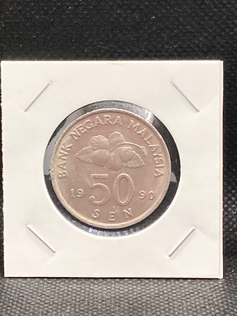 Syiling 50 Sen Bunga Raya Wau Tahun 1990, Hobbies & Toys, Collectibles ...