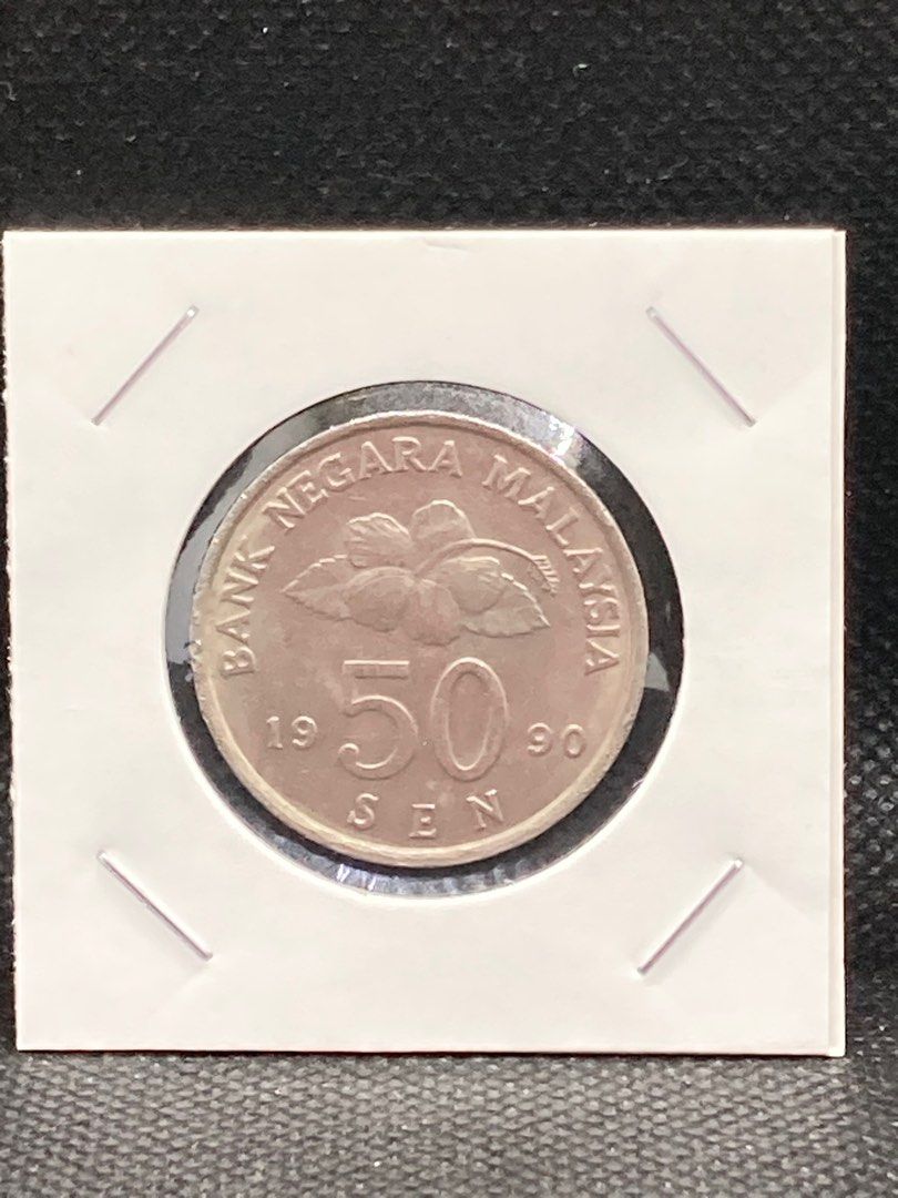 Syiling 50 Sen Bunga Raya Wau Tahun 1990, Hobbies & Toys, Collectibles & Memorabilia, Currency ...