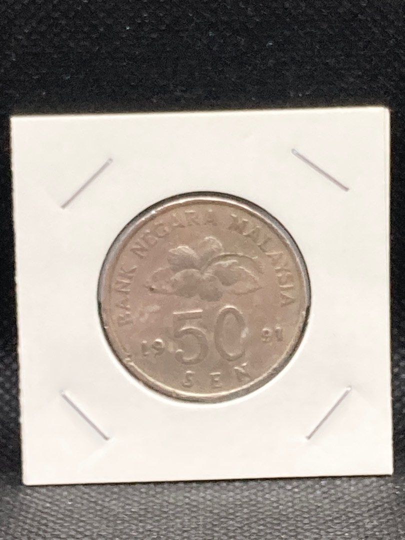 Syiling 50 Sen Bunga Raya Wau Tahun 1991, Hobbies & Toys, Collectibles ...