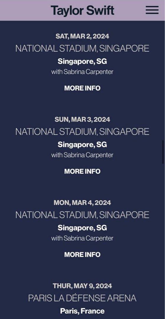 Taylor Swift Singapore Queue Bypass Links, Tickets & Vouchers, Event ...