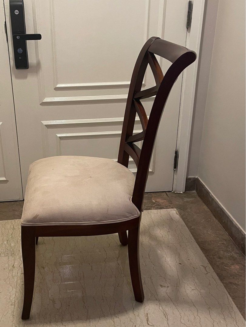 Teakwood Victorian study table with chair, Furniture & Home Living ...