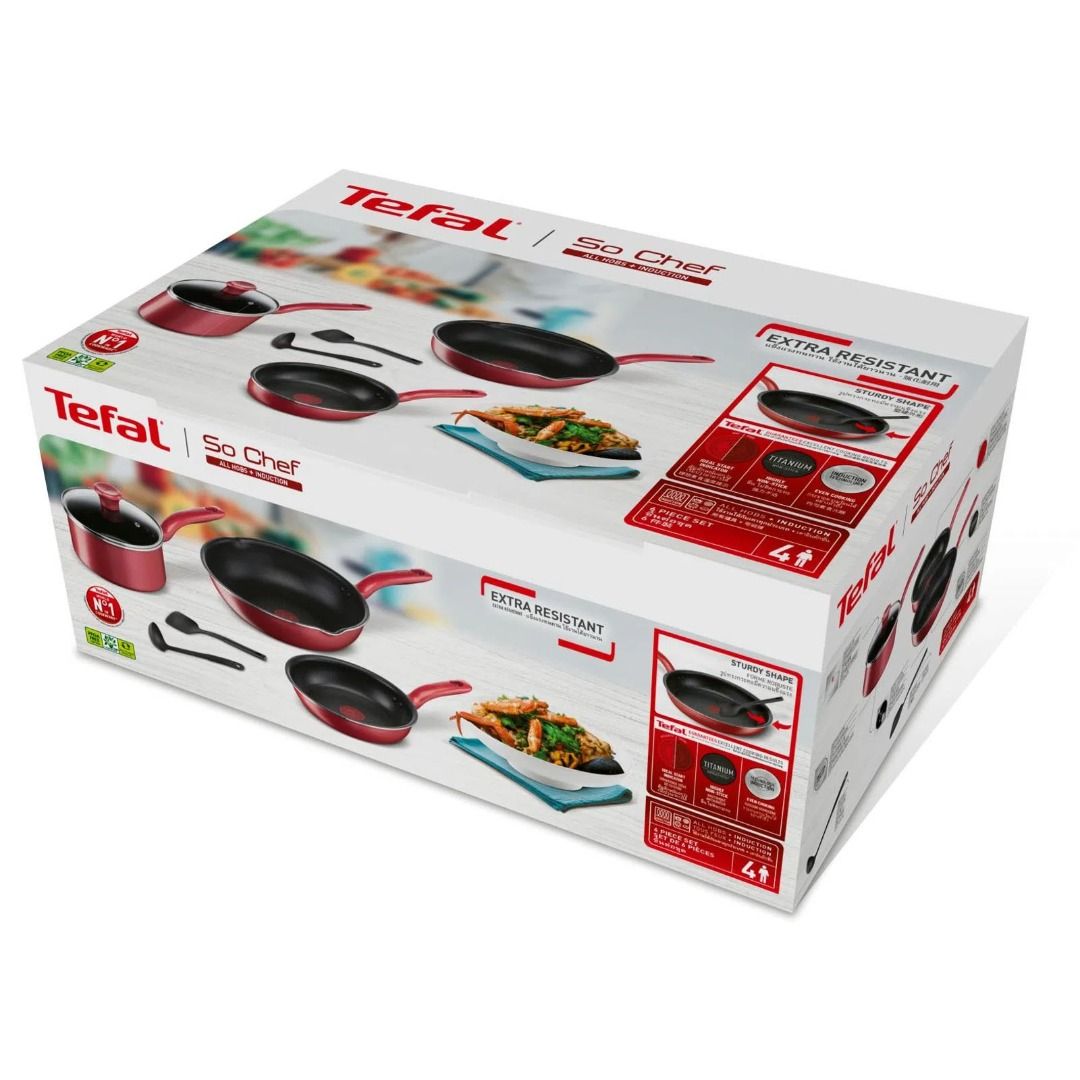 Tefal So Chef Deep Frypan 28 cm, Induction, Furniture & Home Living, Kitchenware & Tableware ...