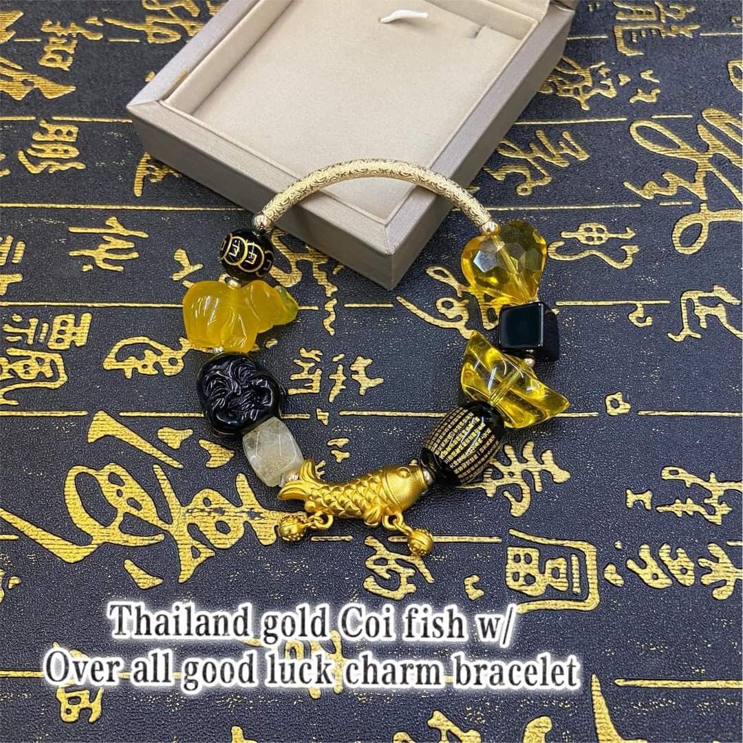 Thailand gold coin fish bracelet, Women's Fashion, Jewelry & Organizers ...