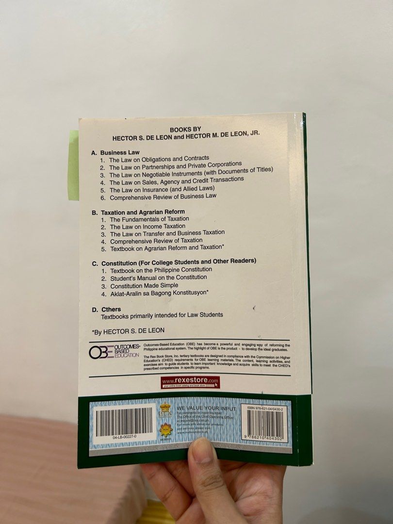 The Law on Obligations and Contracts (oblicon book), Hobbies & Toys ...