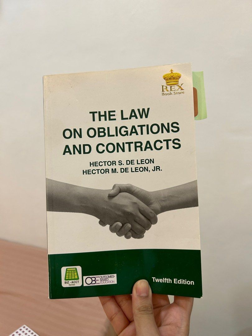 The Law on Obligations and Contracts (oblicon book), Hobbies & Toys ...