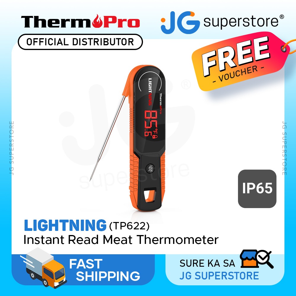 ThermoPro Lightning TP622 One-Second Instant Read Meat Thermometer with ...