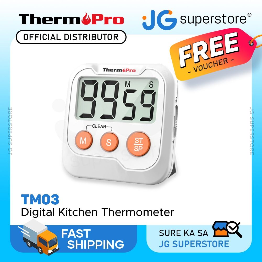 ThermoPro TM03 Digital Kitchen Timer with Large LCD Screen, Countdown ... ThermoPro TM03 Digital Kitchen Timer with Large LCD Screen, Countdown ...