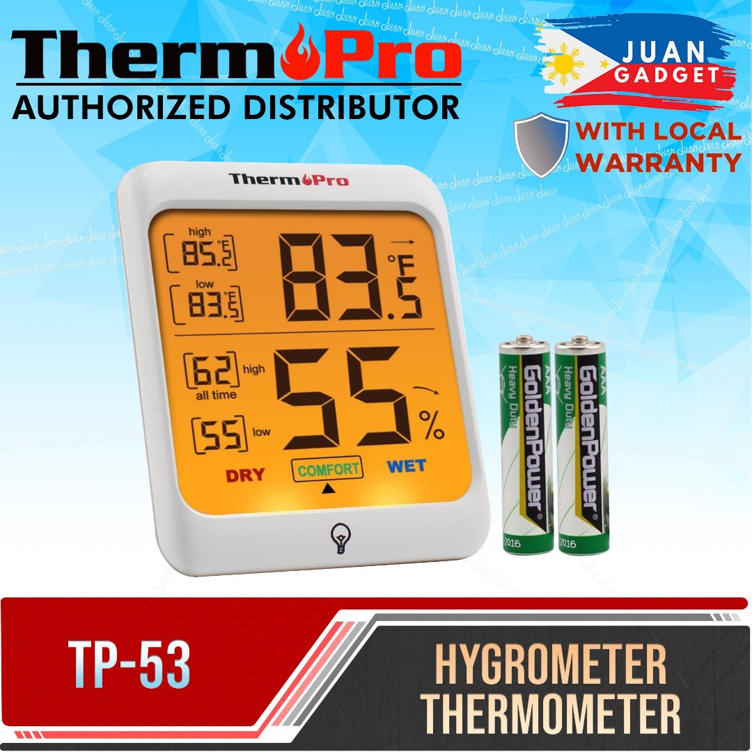 ThermoPro TP-53 Hygrometer Humidity Gauge Indicator Digital Indoor ...