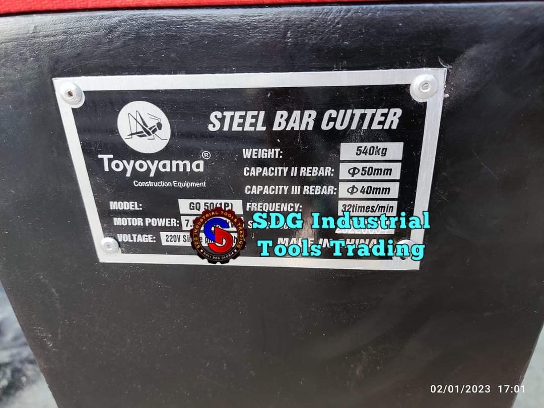 TOYOYAMA Industrial Steel Bar Cutter, Single Phase, 220V/60Hz, w/ 3 ...