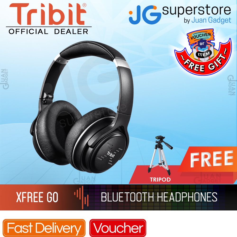 Tribit XFree Go Wireless Headphones Bluetooth 5.0 Over Ear Foldable ...
