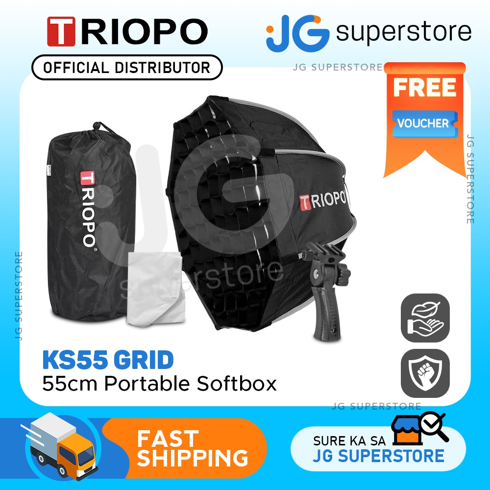 Triopo KS55 Portable Softbox 21.6in / 55cm Speedlite Octagon Umbrella ...
