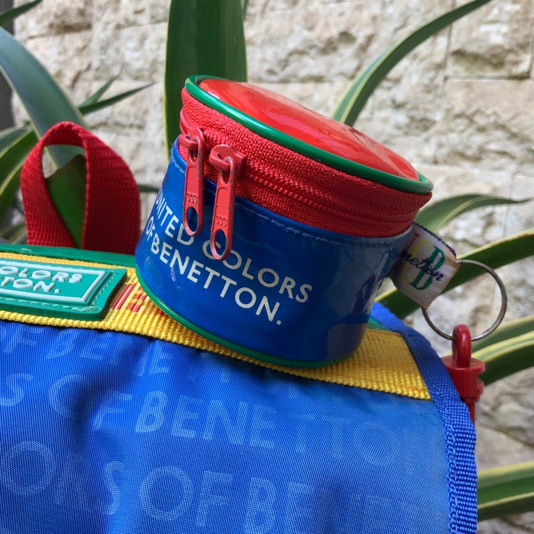 UNITED COLORS OF BENETTON VINTAGE UCB COLOR BLOCK BACKPACK RARE, Fesyen ...