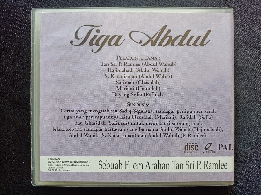 VCD Tiga Abdul, Hobbies & Toys, Music & Media, CDs & DVDs on Carousell