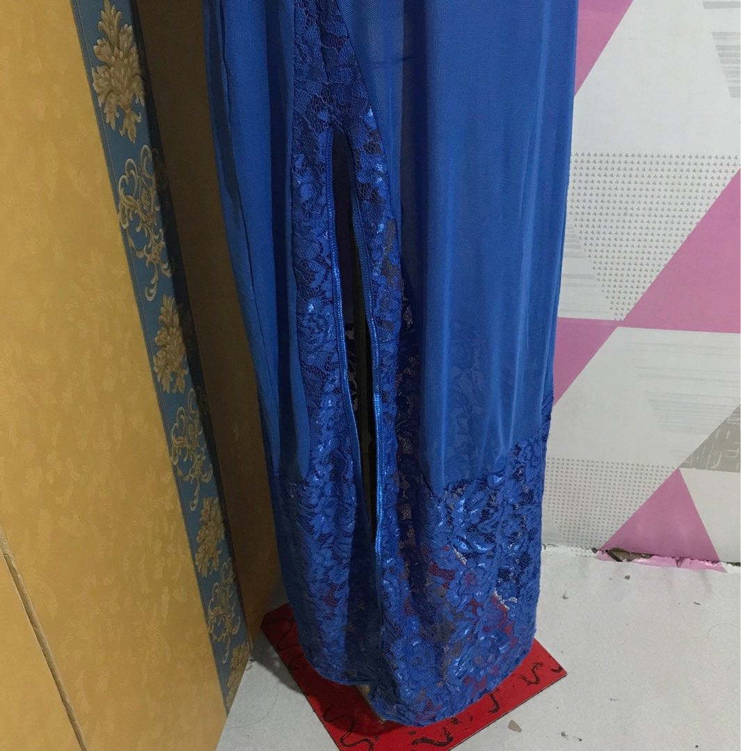 Very Elegant Blue Sheer Nightgown On Carousell