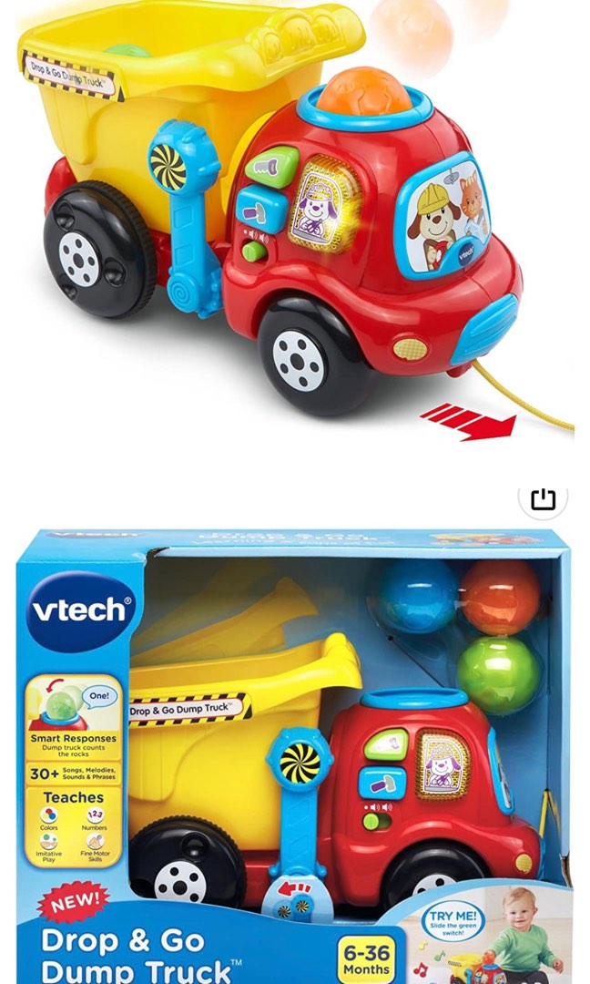 Vtech Drop n go dump truck, Babies & Kids, Infant Playtime on Carousell
