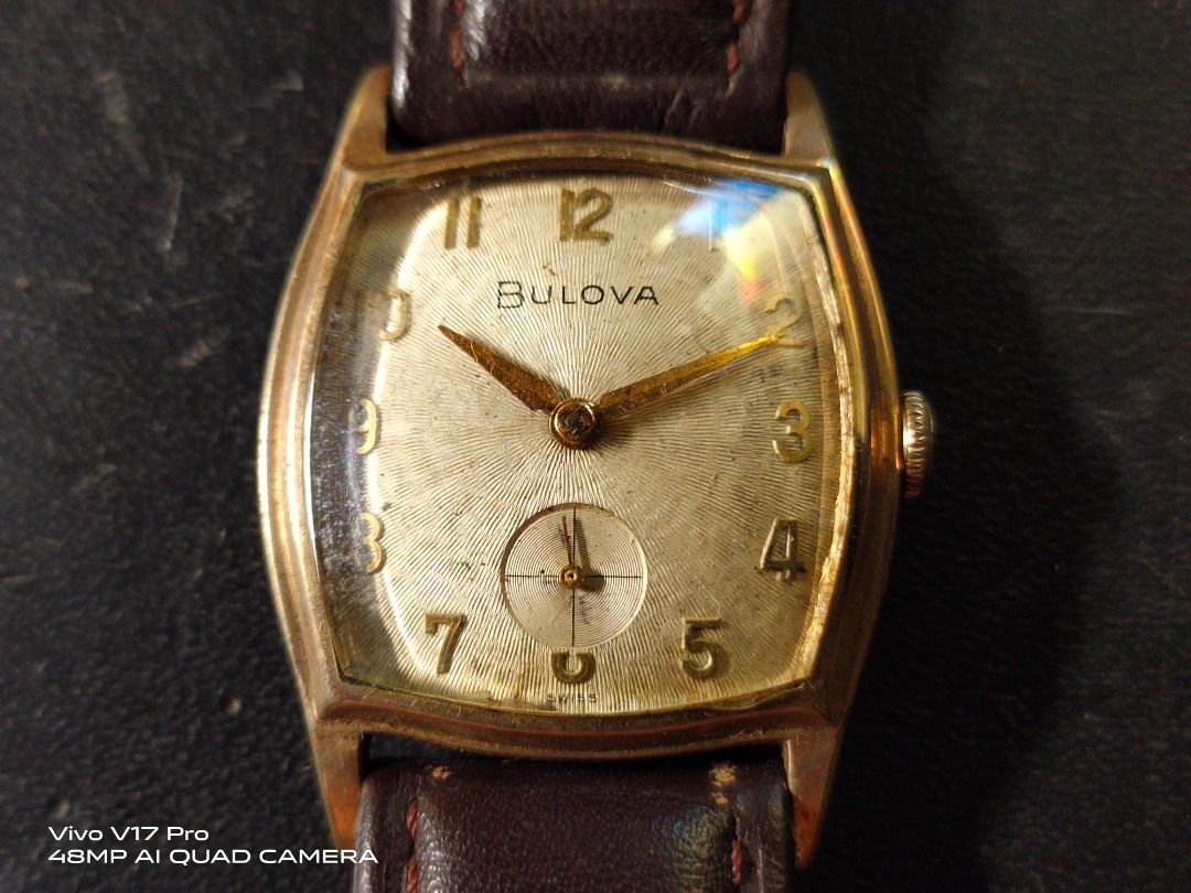 Vtg Bulova 10K RGP Bezel Mechanical Hand-Winding Watch, Men's Fashion ...
