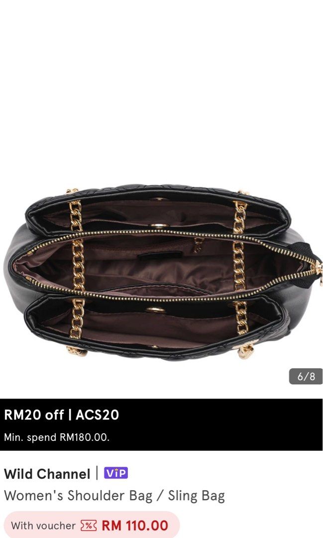 Wild Channel Quilted Bag, Women's Fashion, Bags & Wallets, Shoulder ...