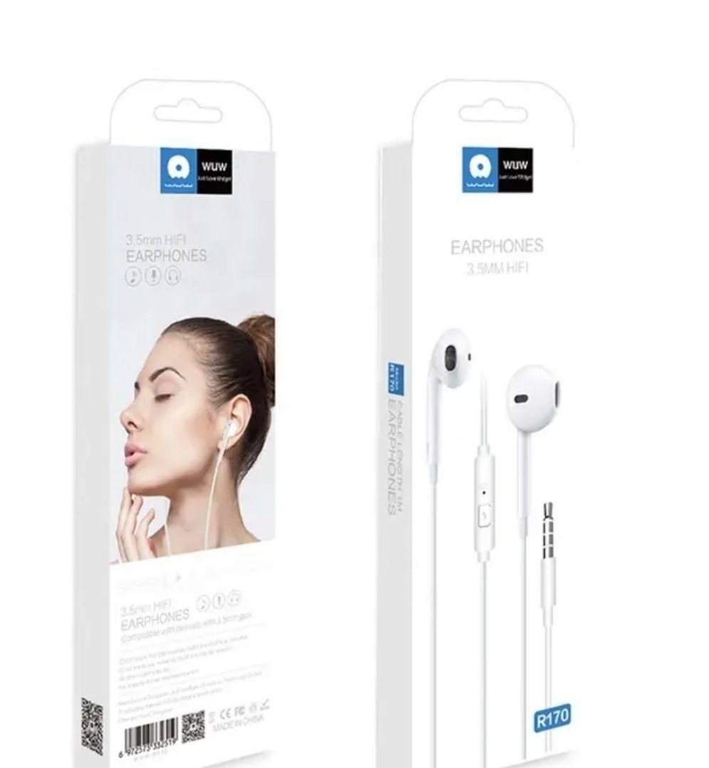 wired earphone , Dynamic WUW 3.5mm with Calling Function Microphone TPE ...