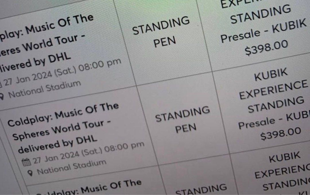 wts coldplay kubik experience, Tickets & Vouchers, Event Tickets on ...