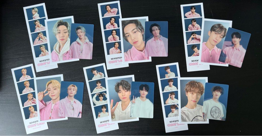 [WTS] Seventeen svt 2023 caratland lenti 4cut hoodie pc photocard full sets scoups jeonghan ...