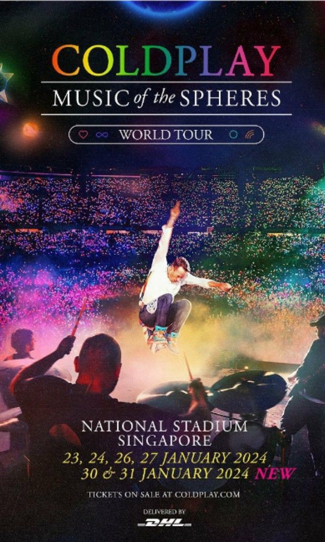 WTT COLDPLAY Music Of the Spheres World Tour Ticket (General Standing ...